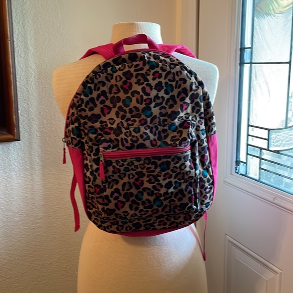 unbranded | Accessories | Lightweight Girls Backpack Pink With Cheetah ...